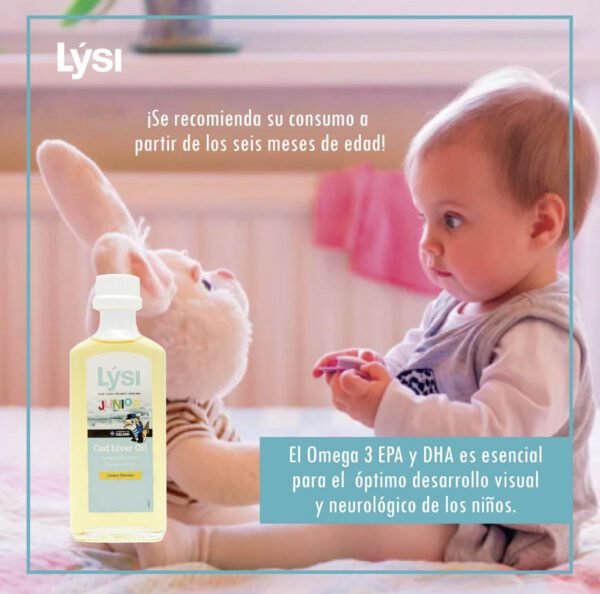 LYSI JR Aceite de Higado de Bacalao para niños Sabor Limón | Healthyopia